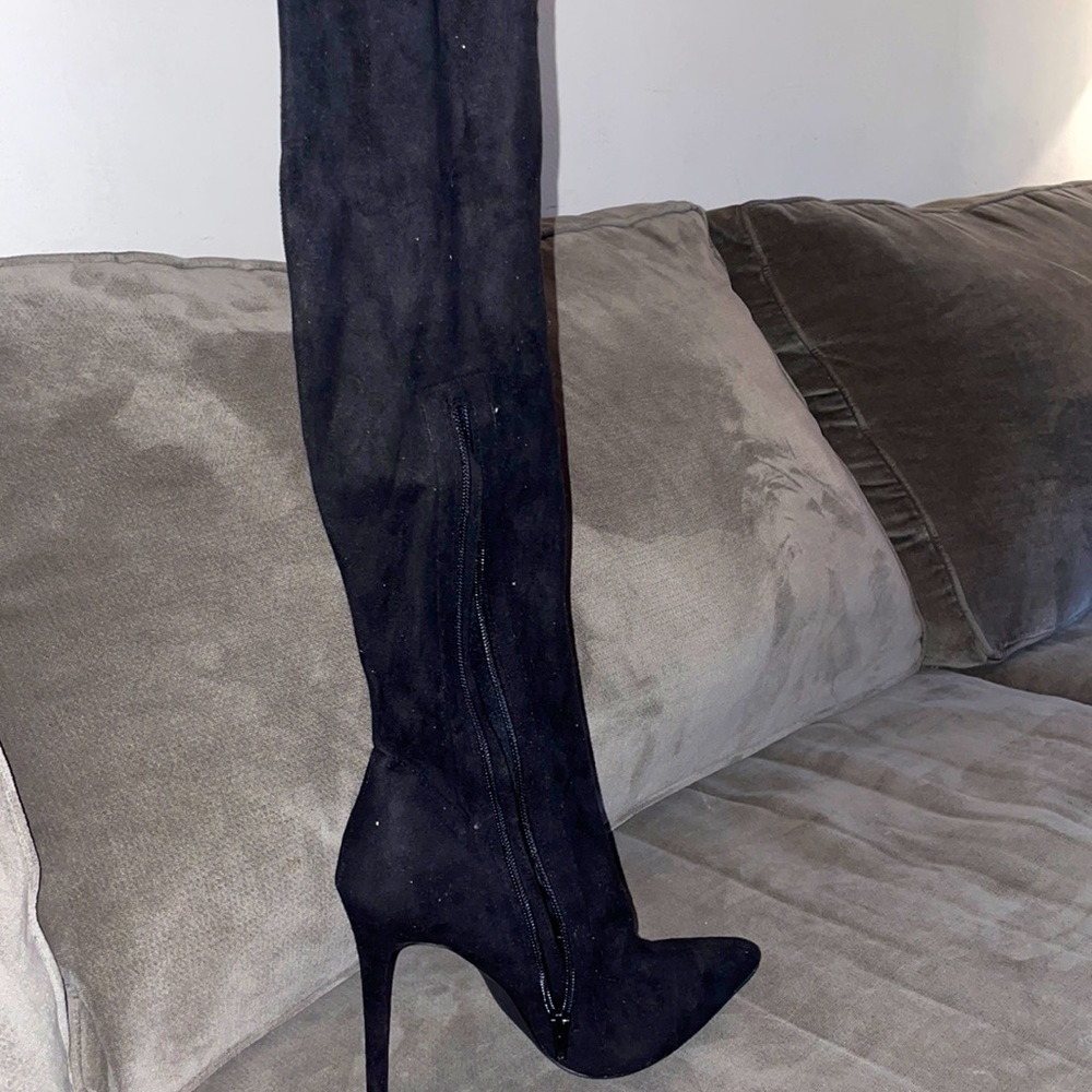Thigh High Heel Boots - Gem